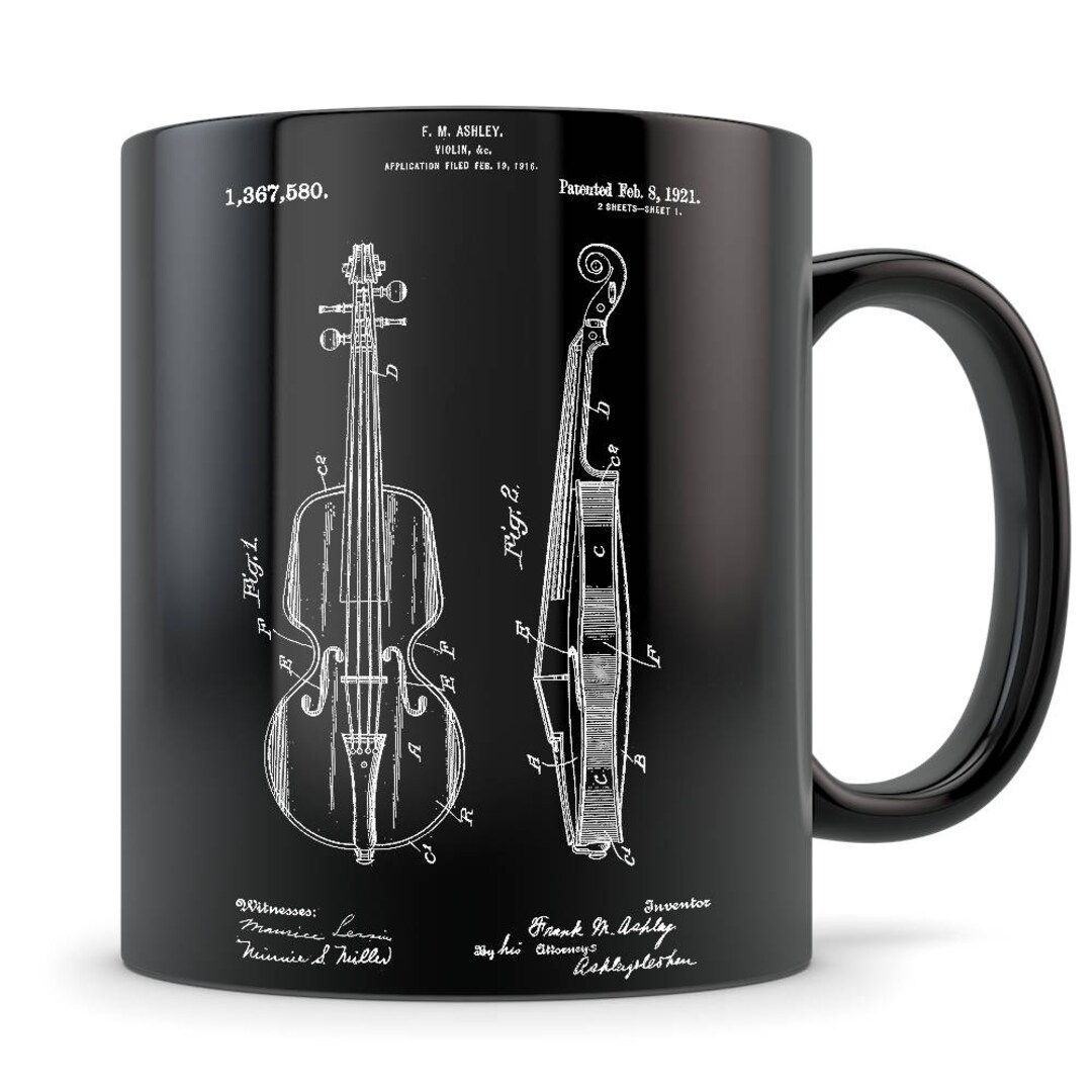 Violin Gift, Violin Patent, Violin Mug, Violin Gift for Women, Violin ...