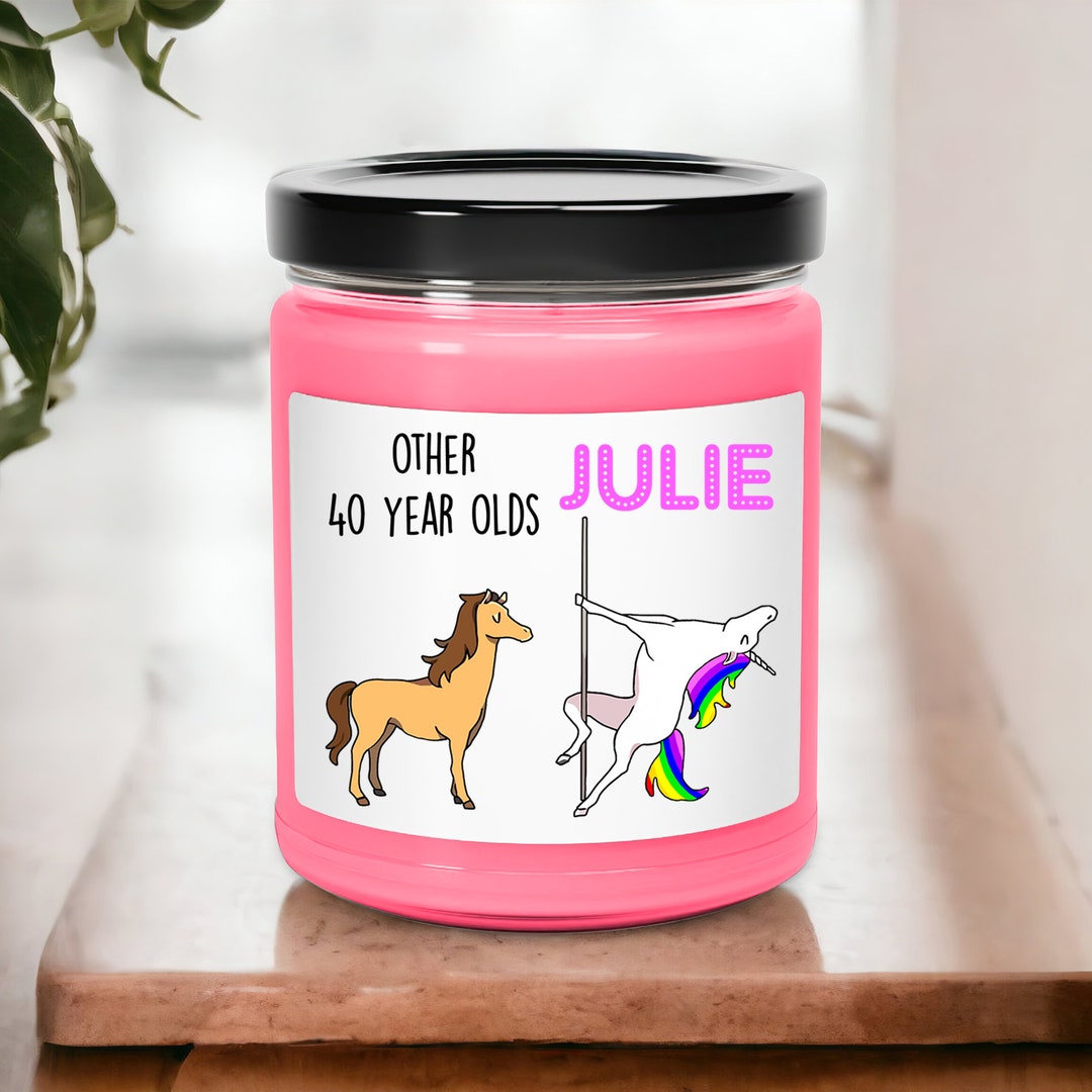 Funny 40th Birthday Gift, 40th Birthday Candle, 40 Year Old Birthday ...