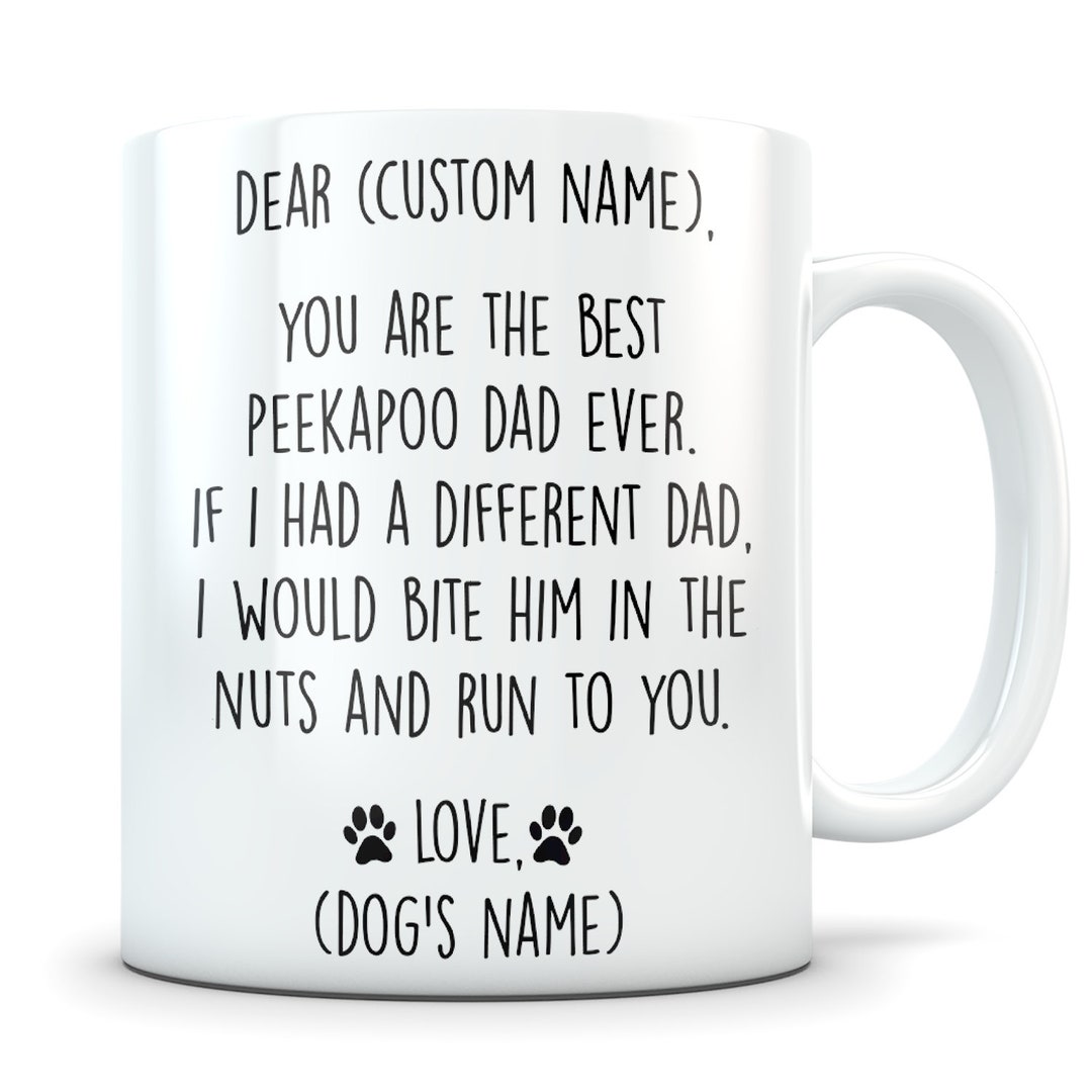 Peekapoo gift, peekapoo dad, peekapoo mug, peekapoo gift for men ...
