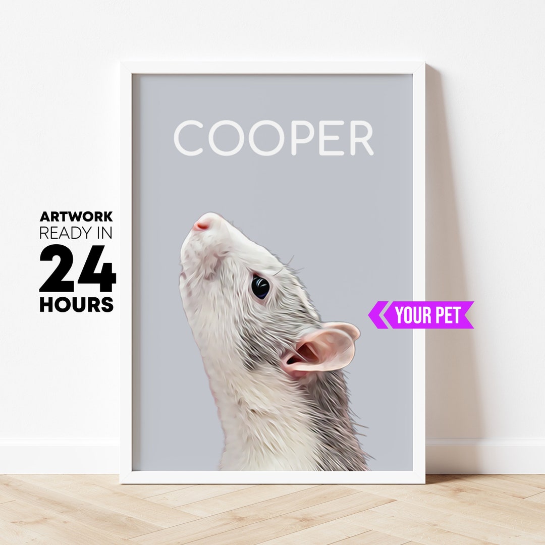 Rat Gift, Rat Mom, Rat Dad, Rat Memorial, Personalized Rat, Rat Print ...
