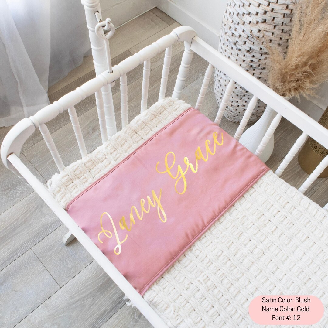 Satin Bassinet Crib Sheet - Personalized Baby Bassinet Sheets for ...