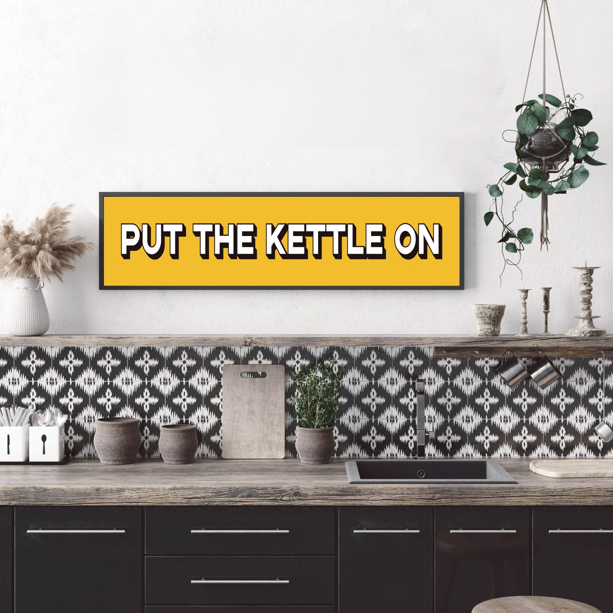 Put the Kettle on Print | Kitchen Sign | Kitchen Wall Art | Gallery ...