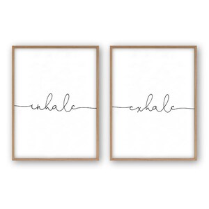 Inhale Exhale - Set of 2 Prints - Etsy