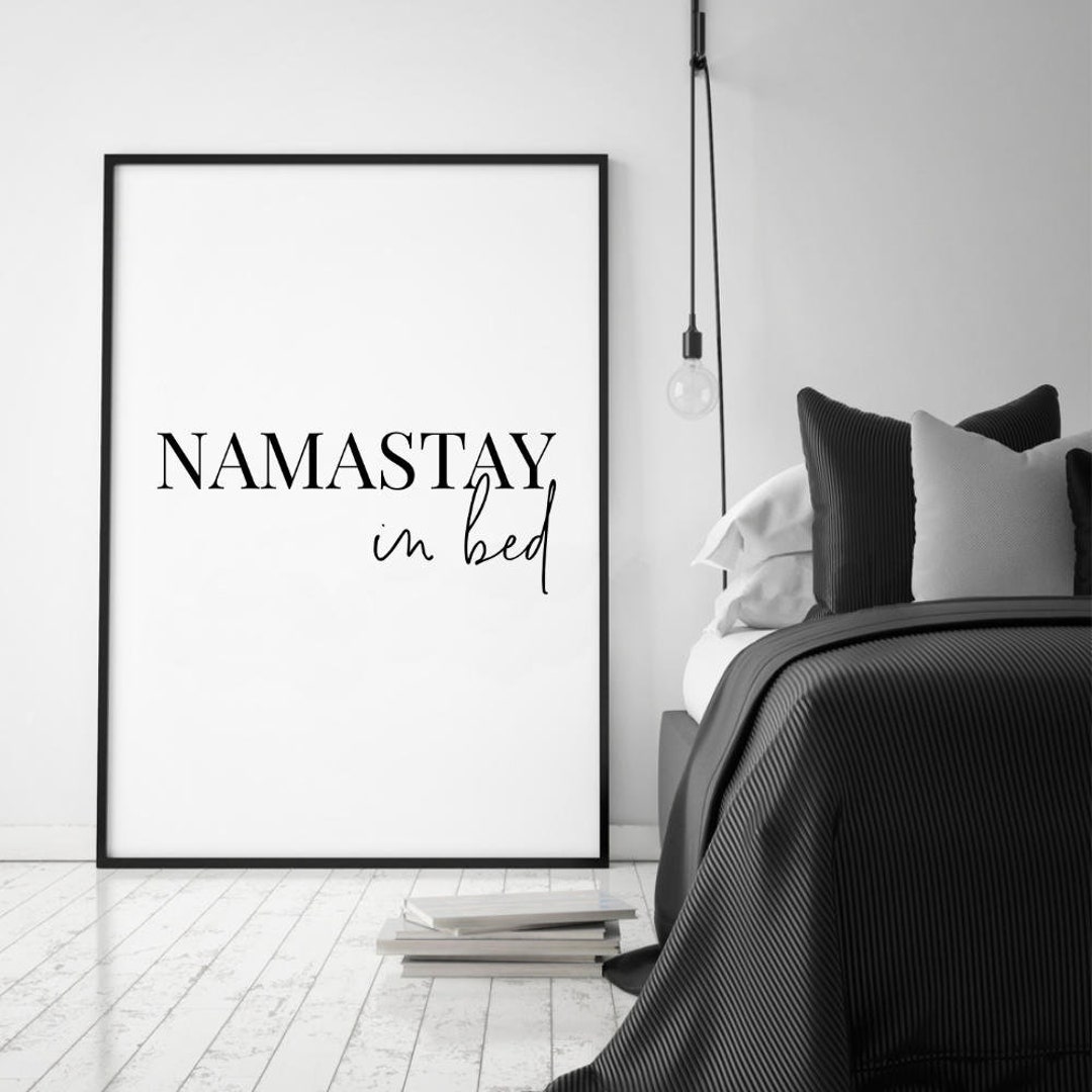 Namastay in Bed Print - Etsy
