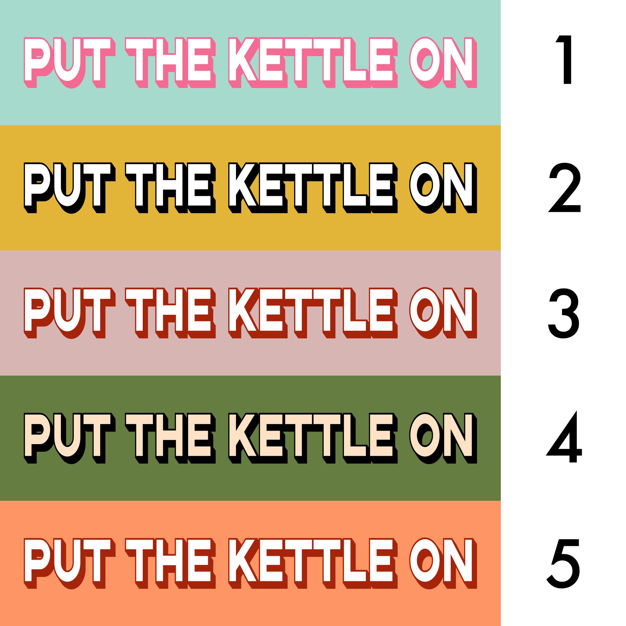 Put the Kettle on Print | Kitchen Sign | Kitchen Wall Art | Gallery ...