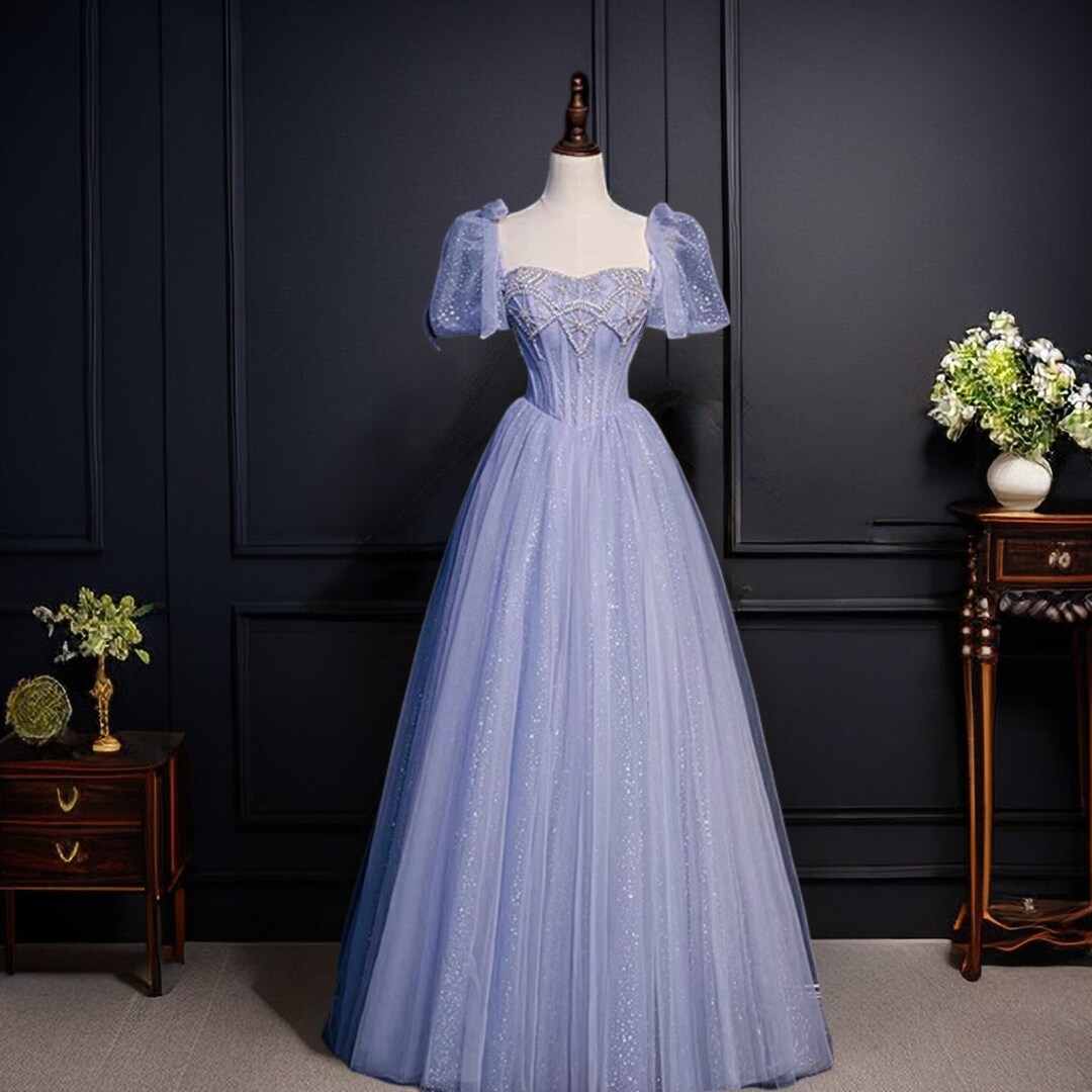 Princess Style Prom Dress, off Shoulder Evening Dress, Beading Crown ...