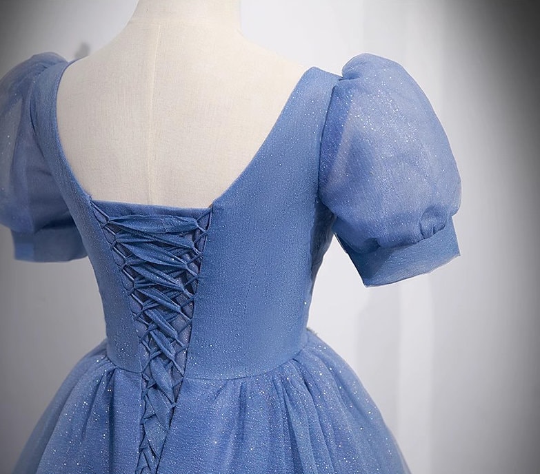 Light Blue French Prom Dress Light Luxury Beading Evening - Etsy