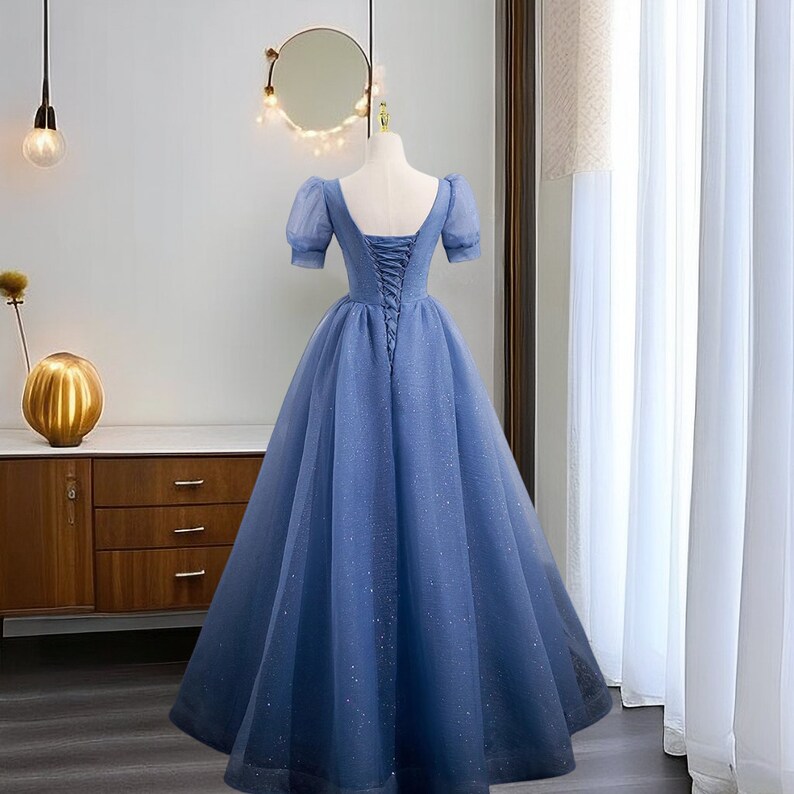 Light Blue French Prom Dress Light Luxury Beading Evening - Etsy
