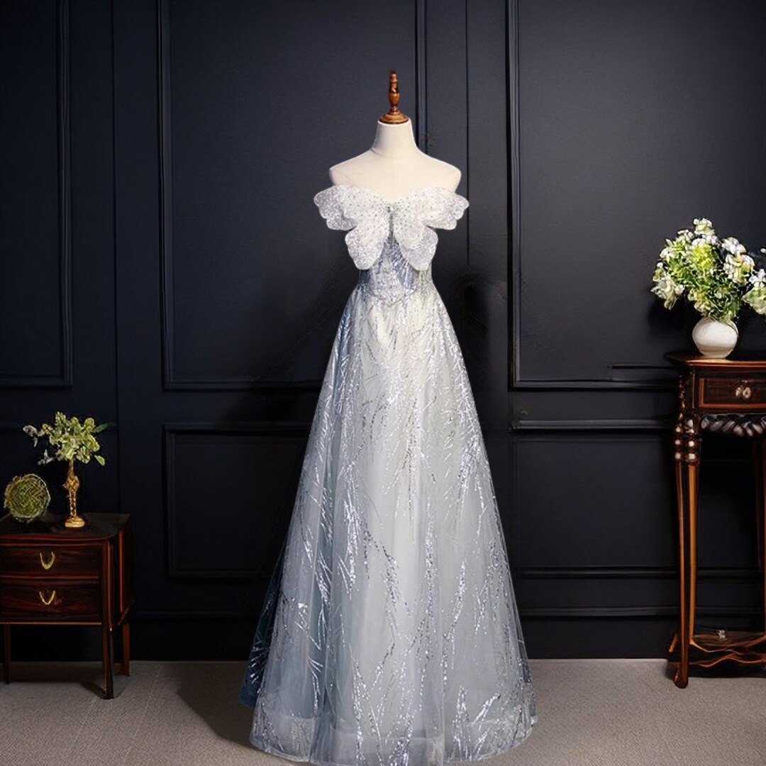 Butterfly Shinning Prom Dress, Super Fairy Butterfly Evening Dress ...