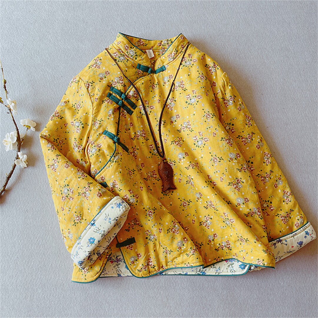 Chinese Style Retro Hanfu Buckle Floral Cotton and Linen - Etsy