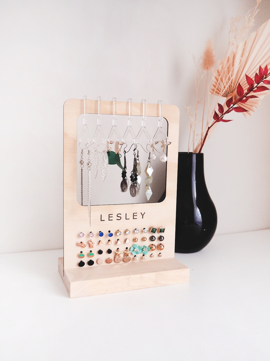 Earring Rack Stand With Coat Hangers - Earring Display Rack, Earring ...