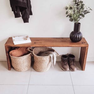 Rustic Entryway Bench - Shoe Storage Bench, Bench Seat, Entry Bench ...