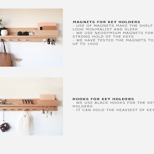 Entryway Organiser With Hook Key Holder (all in One) - Wall Mount Coat ...