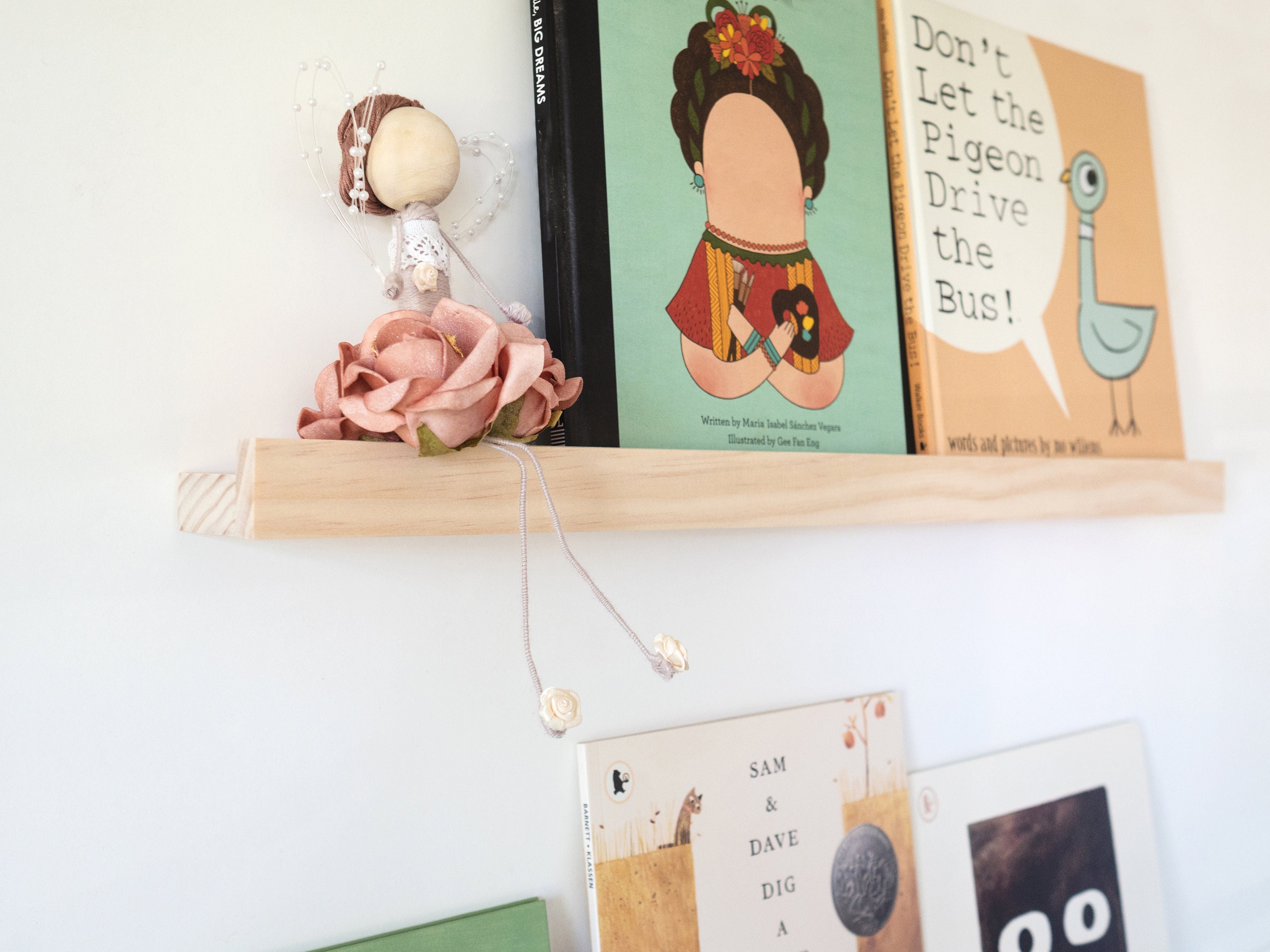 Minimalist Book Display Ledge pine Wood 1pc Photo Ledge - Etsy