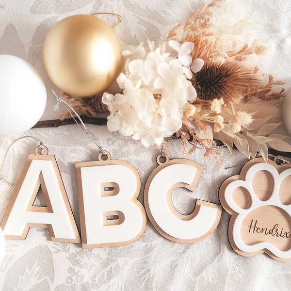 Letter Ornaments - Etsy