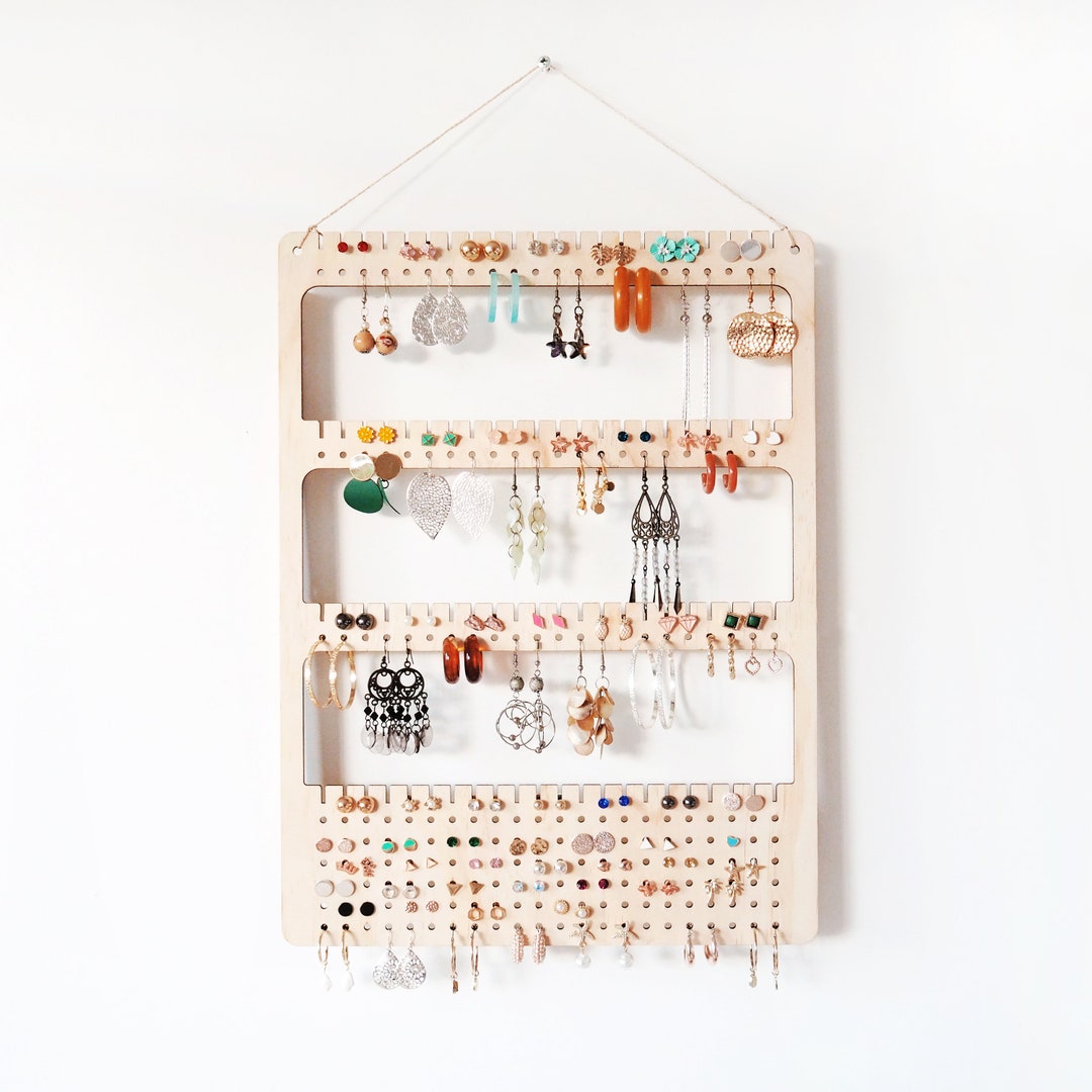 Wall Earring Holder (all-in-one) - Large Earring Holder, Gift for Her ...