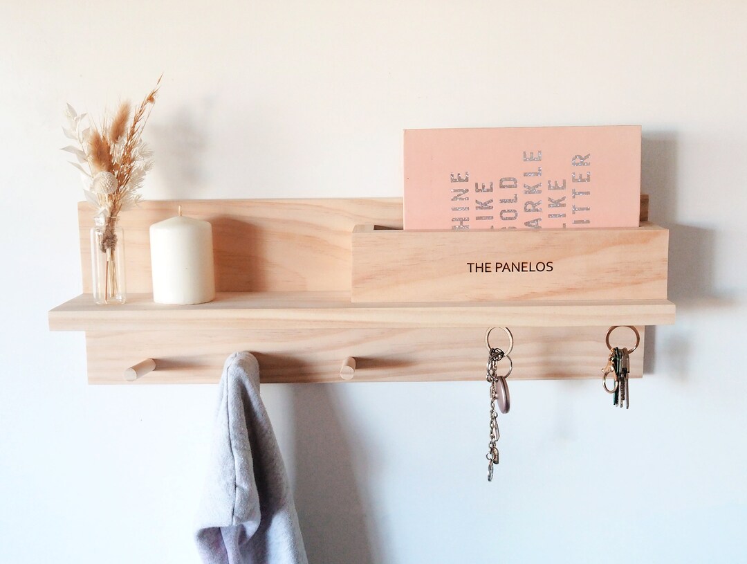Personalised Entryway Shelf - New Home Gift, Wooden Shelf, Housewarming ...