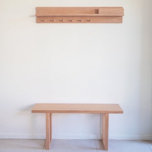 Oak Entryway Bench- Entryway Bench Seat, Wooden Bench Entryway ...