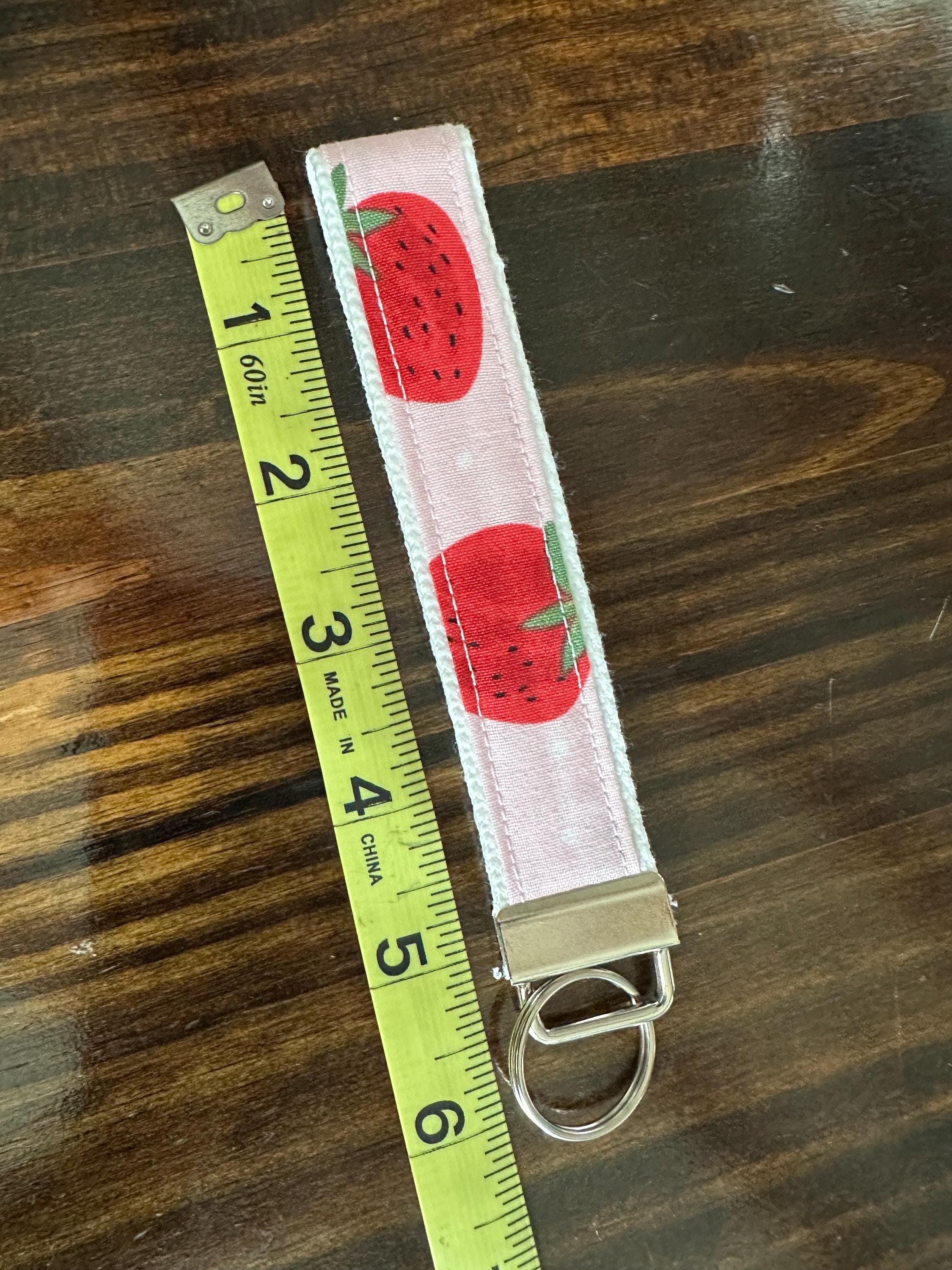 Fob Keychain Plaid Peach - Etsy