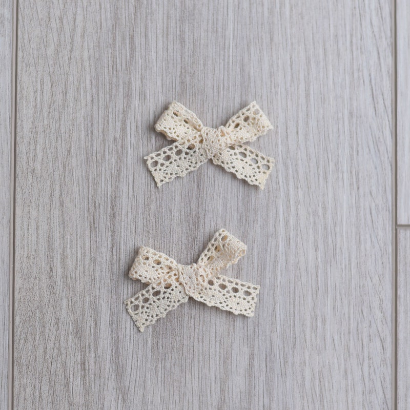 Cream Hair Bow - Etsy