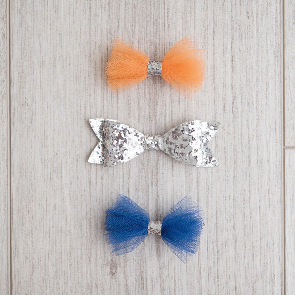 Denver Broncos Bows | Girl Bows | Sports Bows | Silver Glitter ...