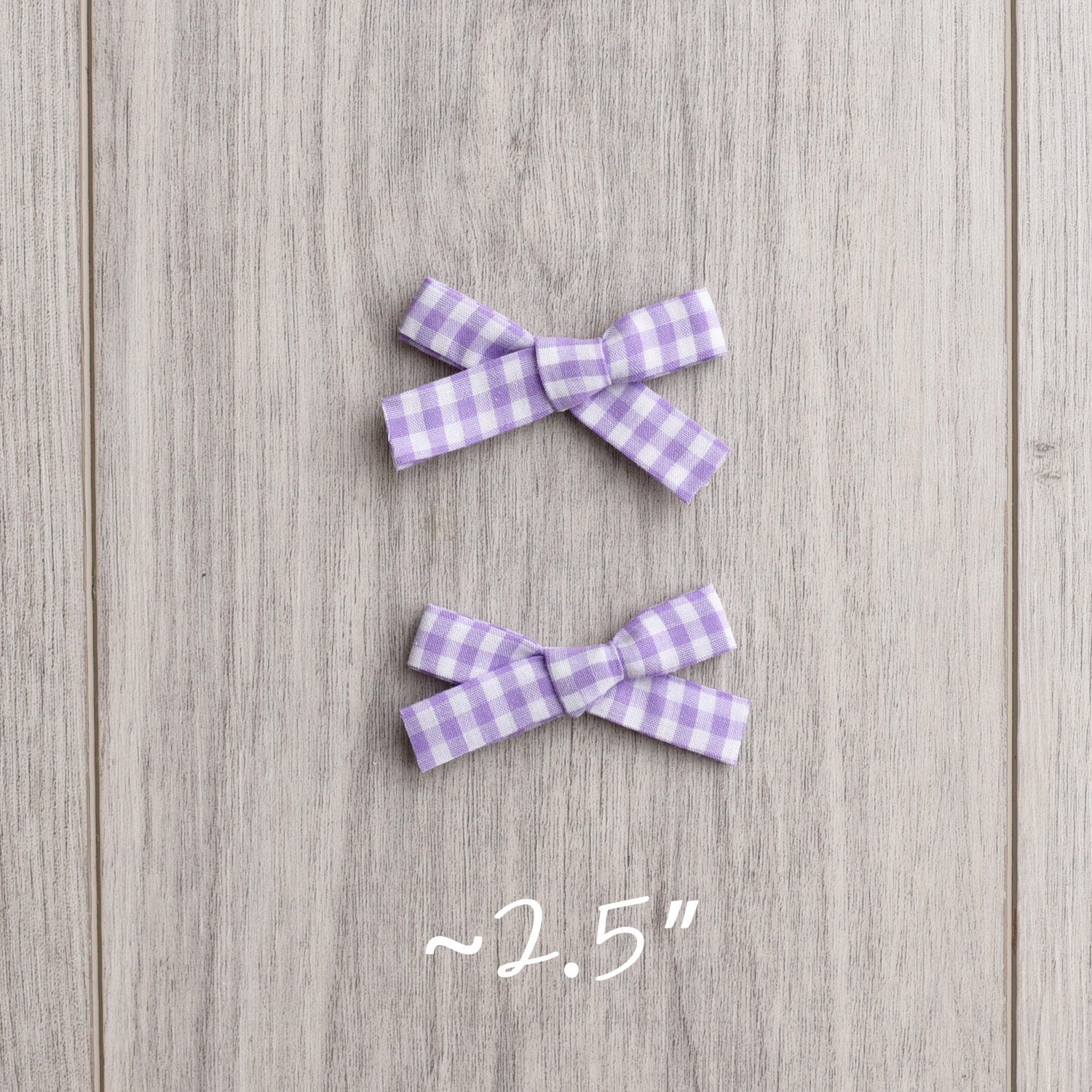 Purple Checkered Fabric Bows | Girl Bow | Headband | Bias Tape Bow ...
