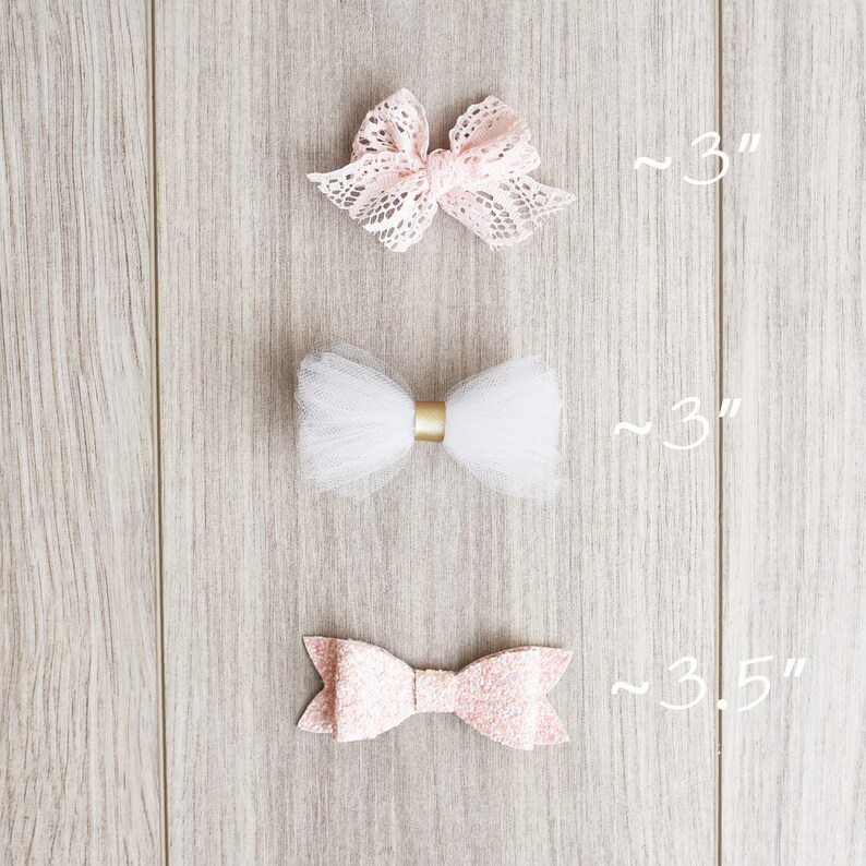 Pink Lace White Tulle & Pink Glitter Bows Girl Bow Pink | Etsy