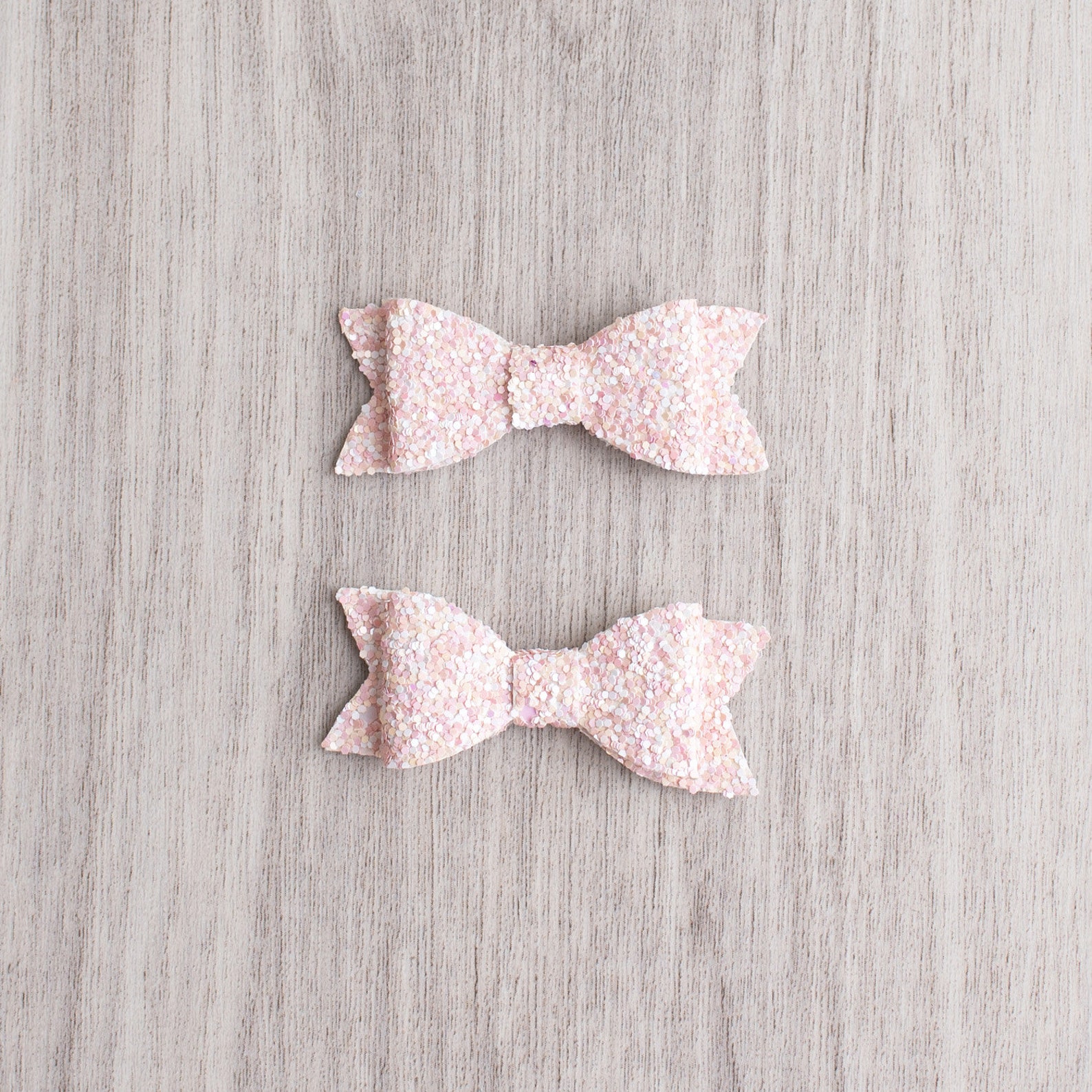 Light Pink Glitter Pigtail Bows | Girl Bows | Pink Bows | Pigtail Bows ...