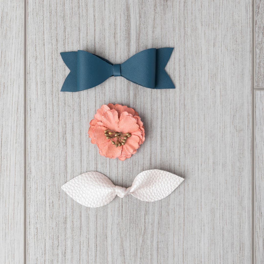 Faux Leather & Paper Flower Bows | Knot Bow | Girl Bows | Leather Bow ...
