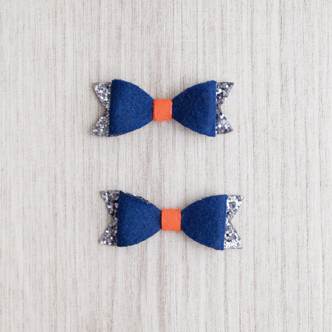 Denver Broncos Bows | Girl Bows | Sports Bows | Glitter Bow | Headband ...