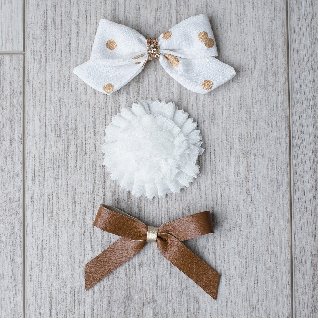 Fabric, Frilly & Faux Leather Bows | Girl Bows | Faux Leather Bow ...