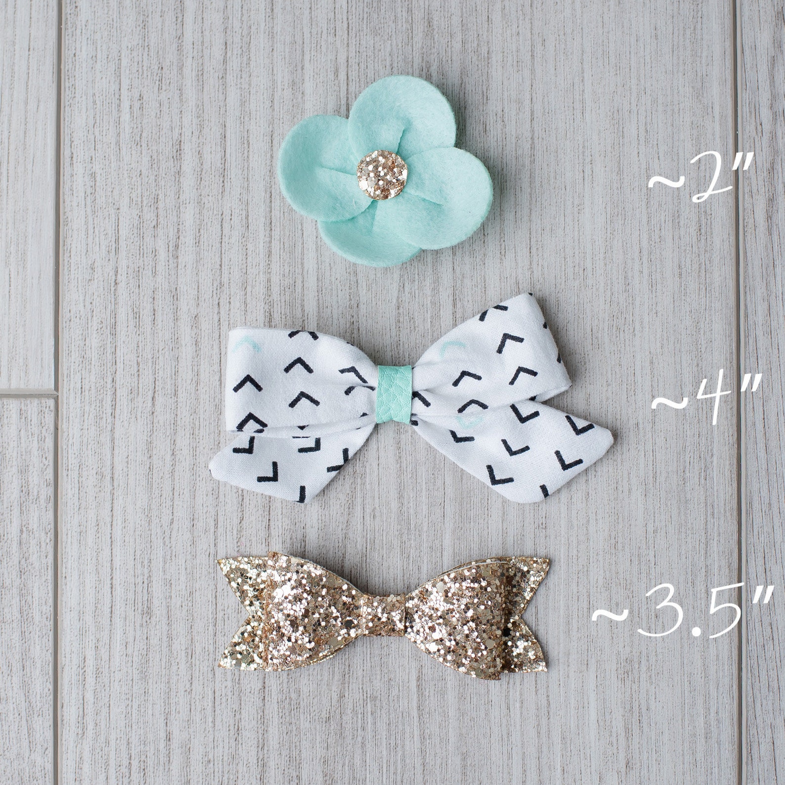 Felt Fabric and Glitter Bows Girl Bows Patterned Bow - Etsy