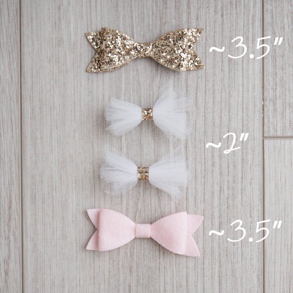 Glitter Tulle & Felt Bows Girl Bows Glitter Bow - Etsy