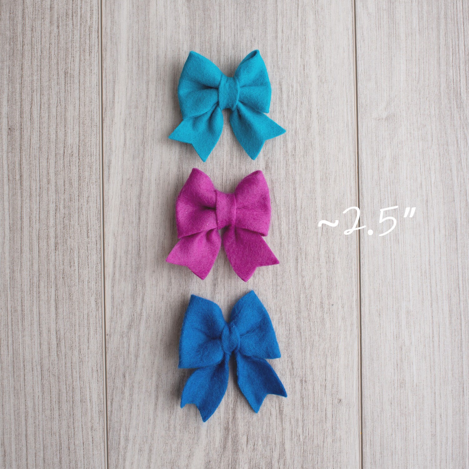 Teal Magenta & Blue Felt Sailor Bows Sailor Bows Felt - Etsy