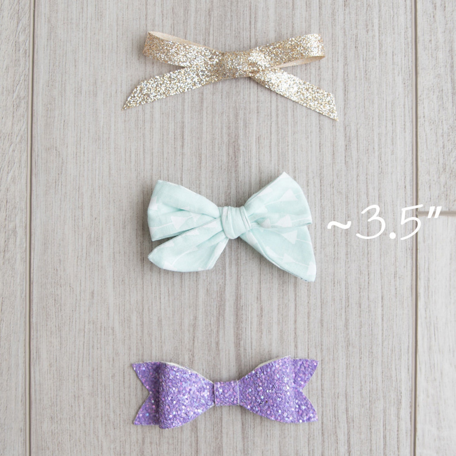 Gold Sparkle Teal Fabric and Purple Glitter Bows Girl Bows | Etsy