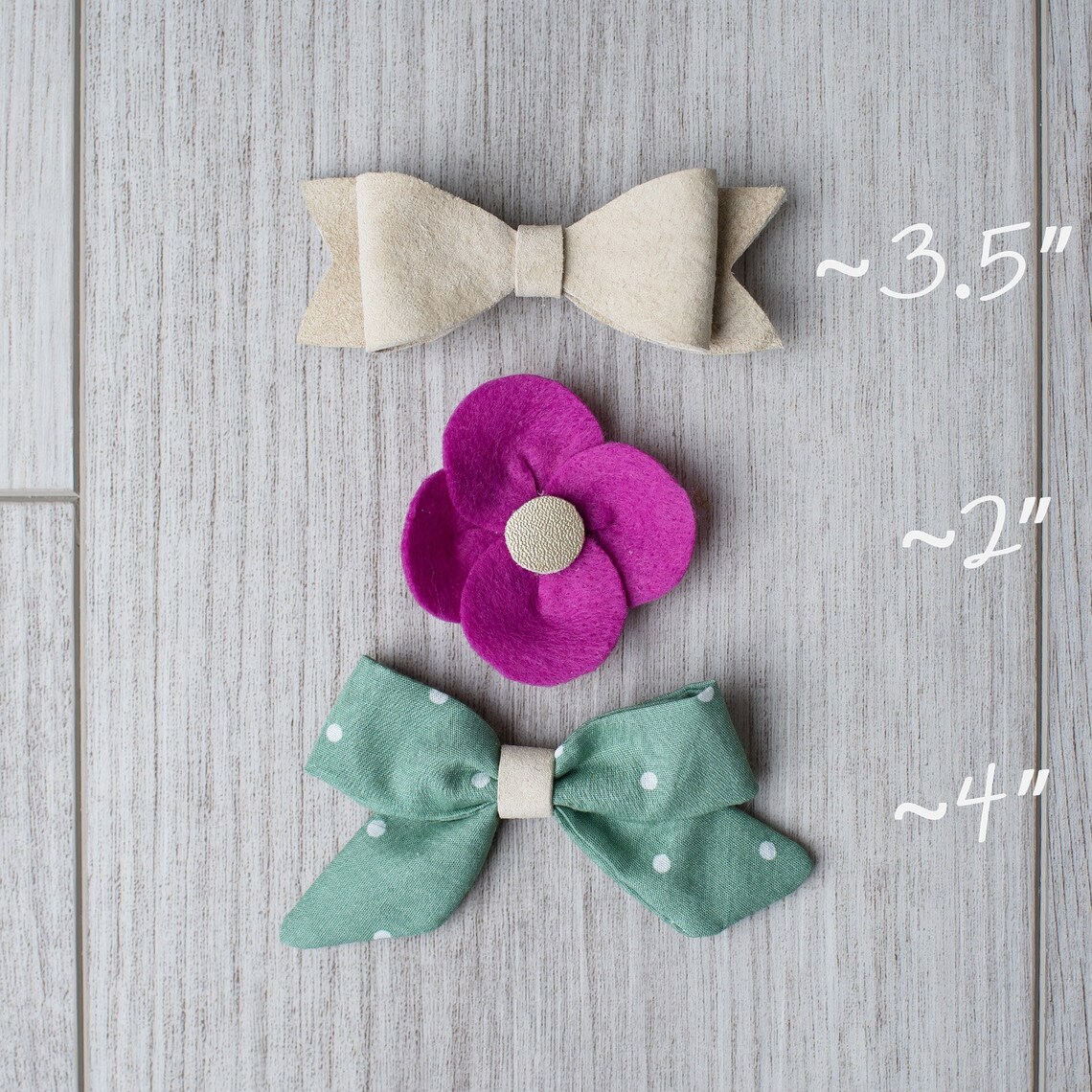 Suede Felt and Fabric Bows Girl Bows Polka Dot Bow Pink | Etsy