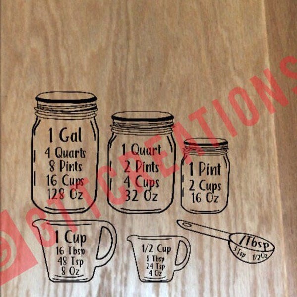 Measuring Cup Decals - Etsy