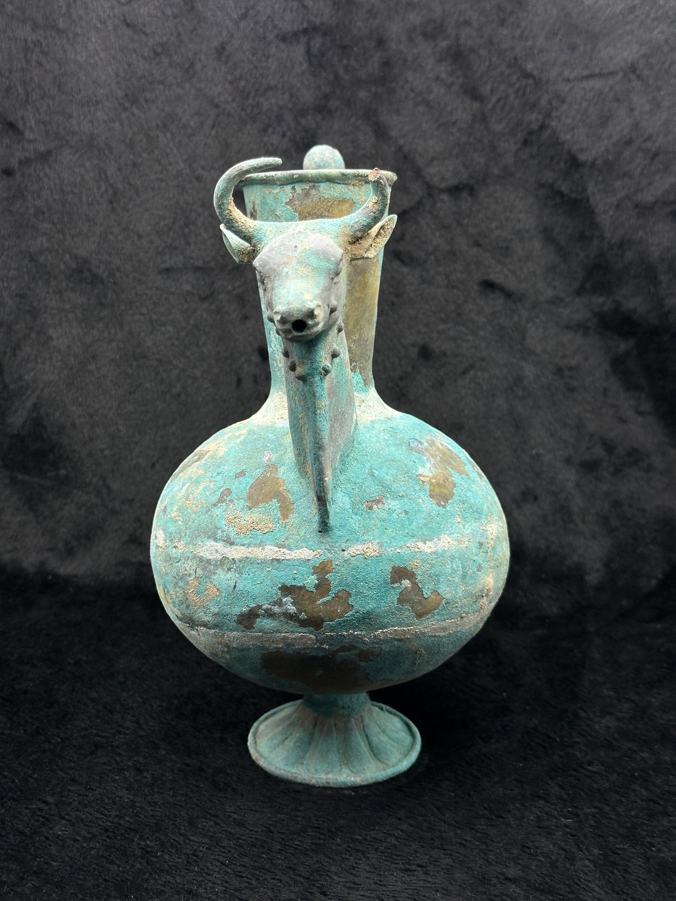 Ancient Near Eastern Empire Bronze Ewer With Protome of a Cow - 5th ...