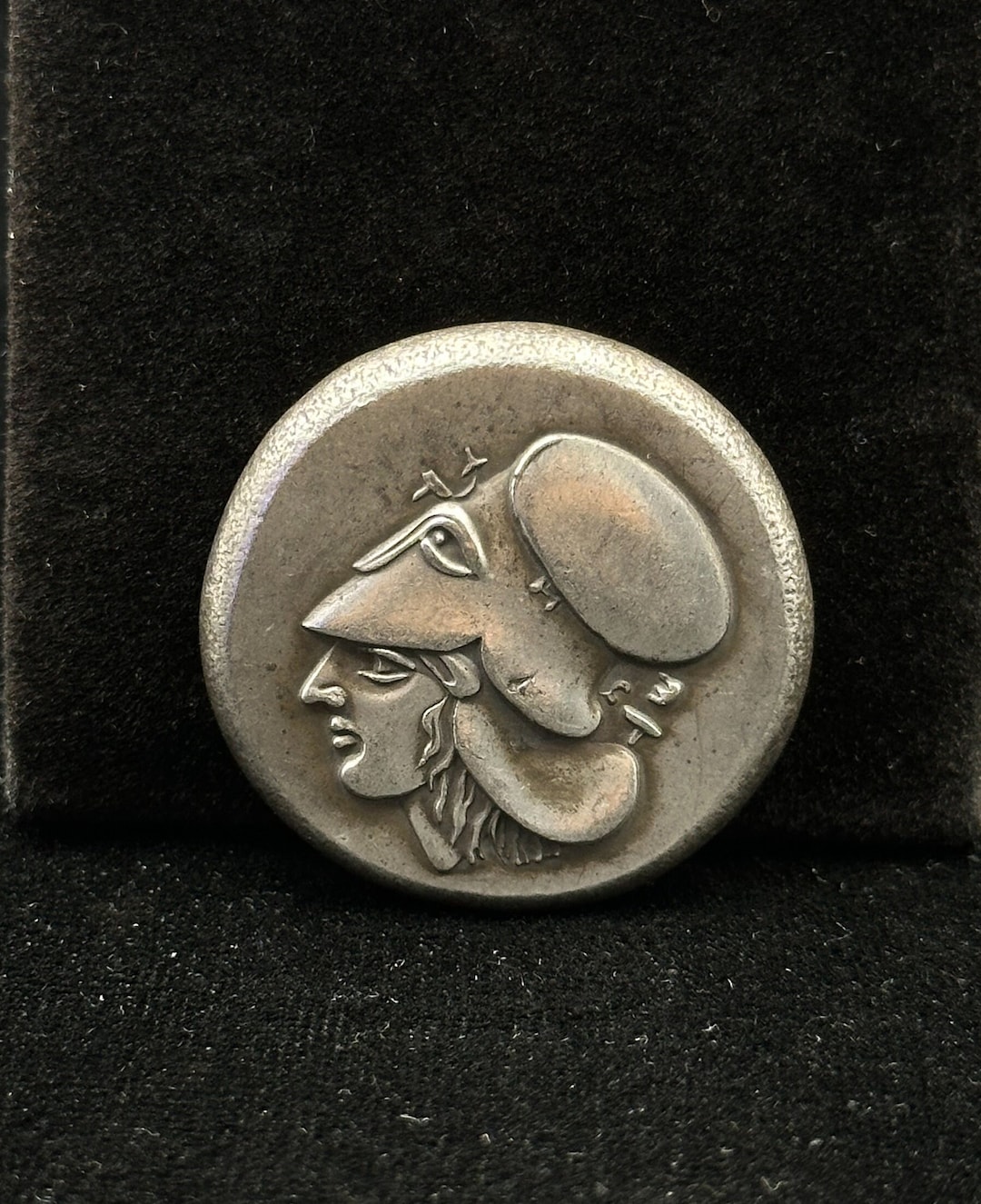 Ancient Roman Greek Silver Plated Pegasus Head of Athena Unique Big ...