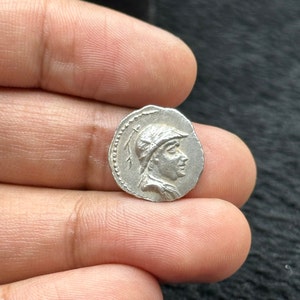 Authentic Beautiful Ancient Bactrian Solid Silver Coin in Good ...