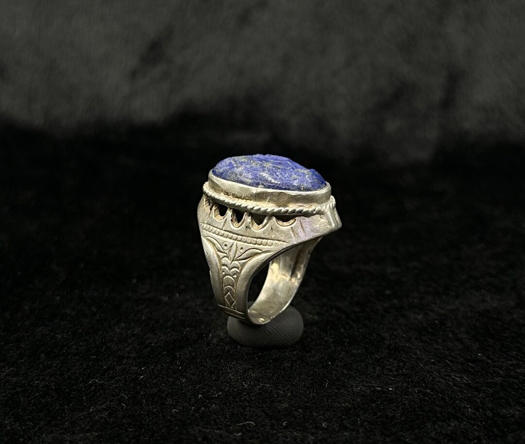 Ancient Sterling Silver Roman Empire Ring With Intaglio King - Etsy