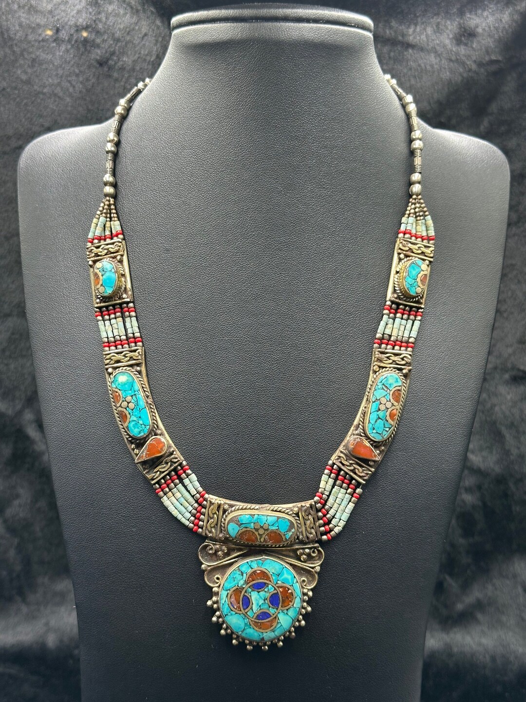 Vintage Nepali Tibetan Beautiful Design Necklace With - Etsy