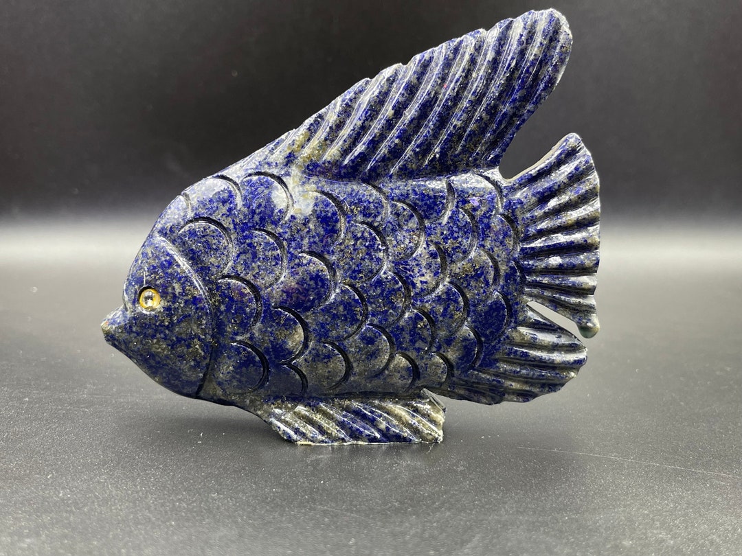 Handmade Lapis Lazuli Fish Statue Carving, Afghanistan Gemstone - Etsy
