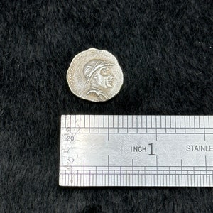 Authentic Beautiful Ancient Bactrian Solid Silver Coin in Good ...