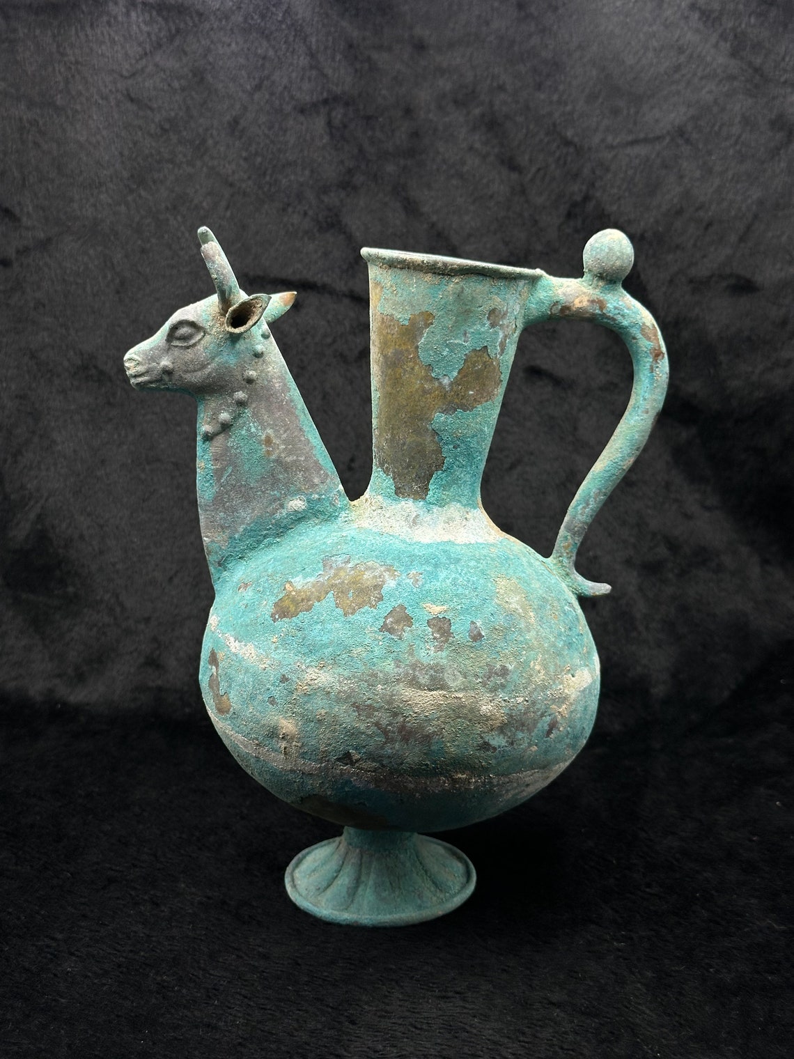 Ancient Near Eastern Empire Bronze Ewer With Protome of a Cow - 5th ...