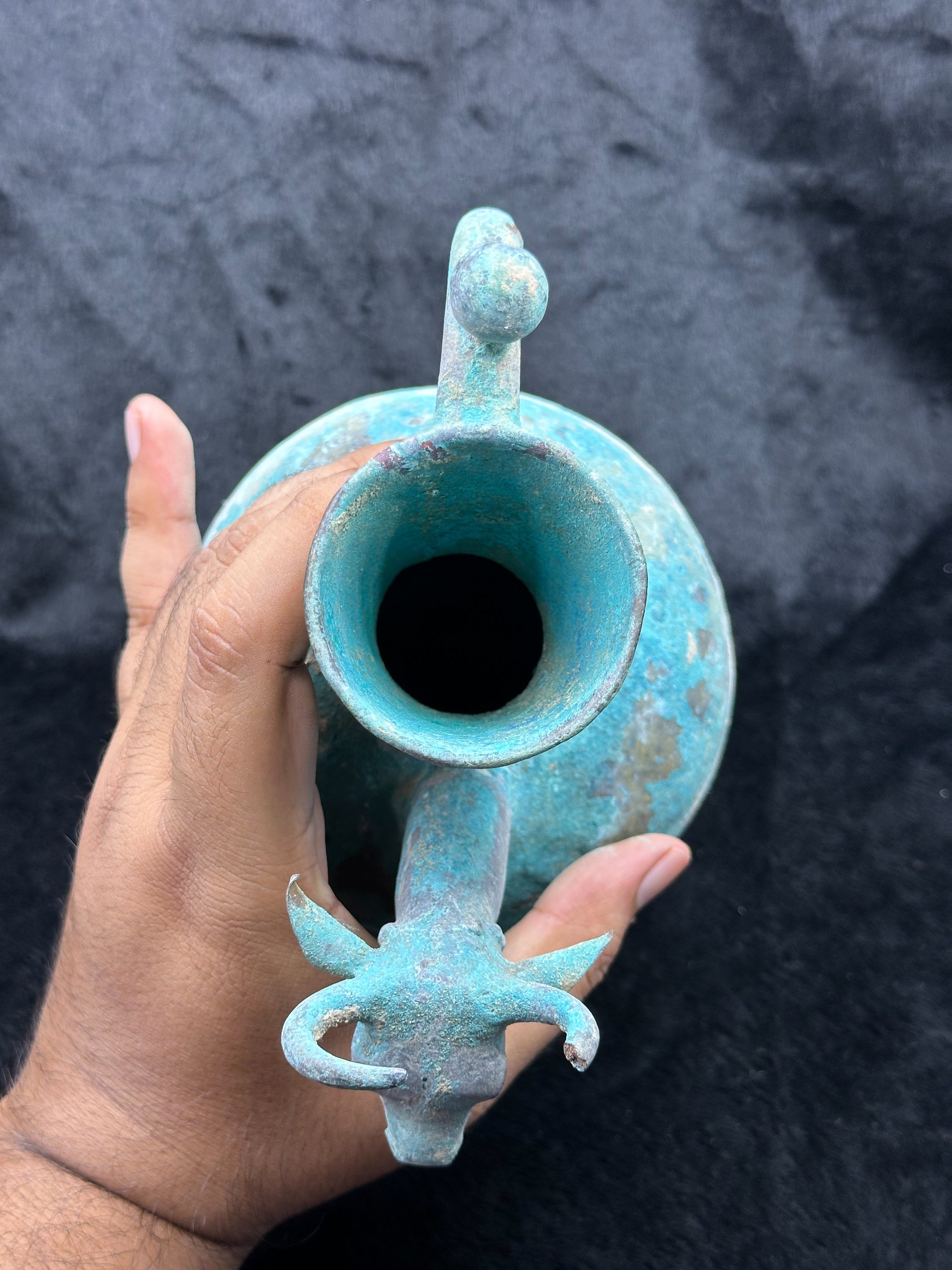 Ancient Near Eastern Empire Bronze Ewer With Protome of a Cow - 5th ...