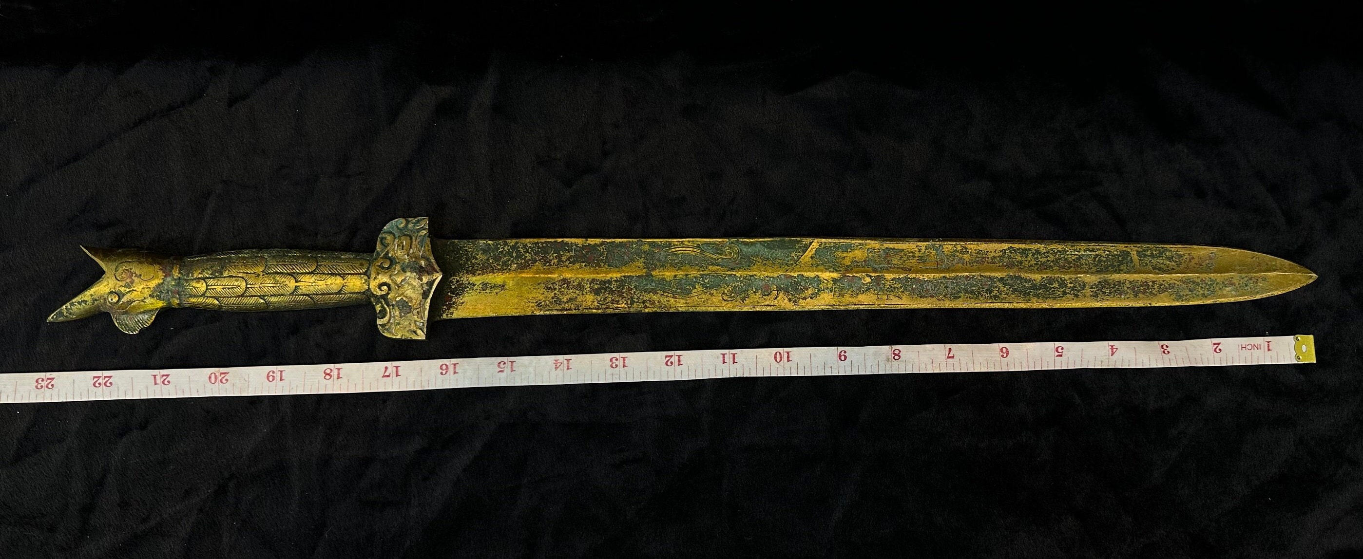 Ancient Roman Bronze Gold Gilded Sword, 200 BC - Etsy