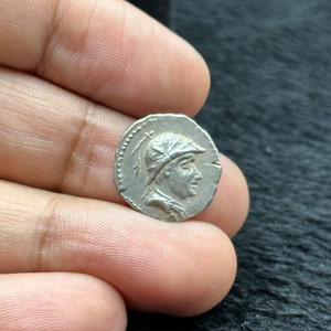 Authentic Beautiful Ancient Bactrian Solid Silver Coin in Good ...