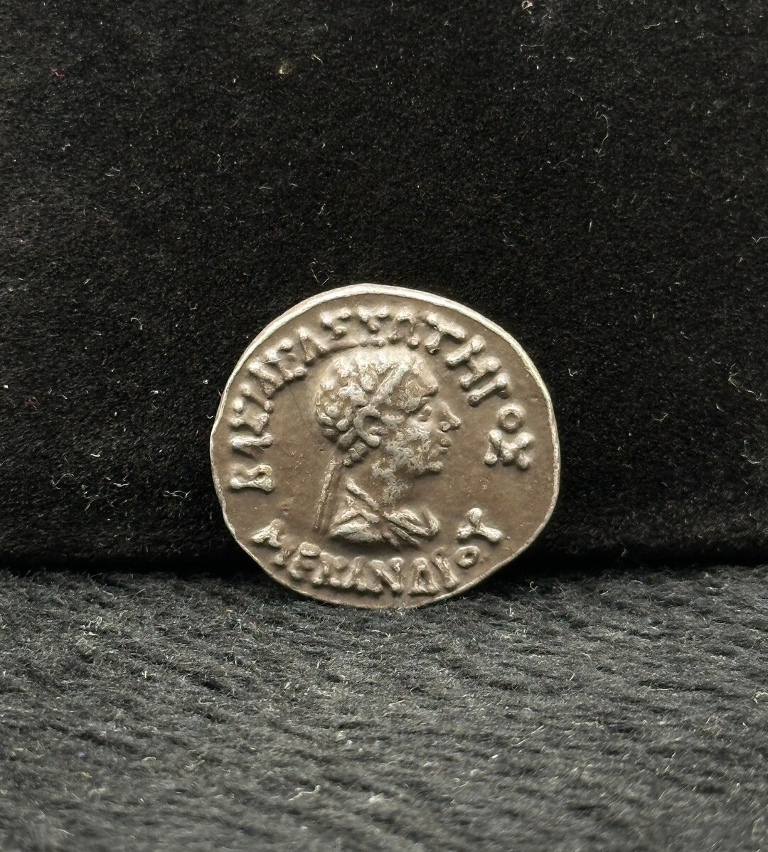 Genuine Ancient Bactrian and Indo-greek Coinage Menander Solid Silver ...