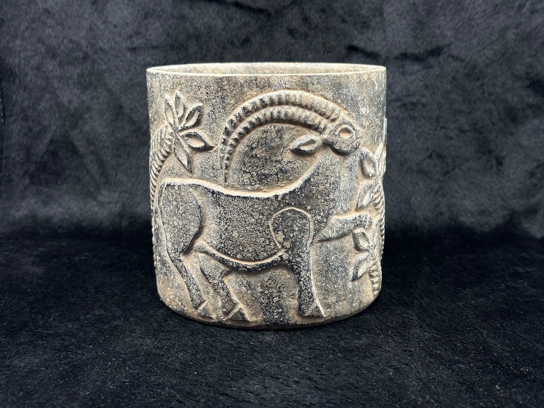 Ancient Near Eastern Jiroft Civilization Chlorite Stone Old Drinking ...